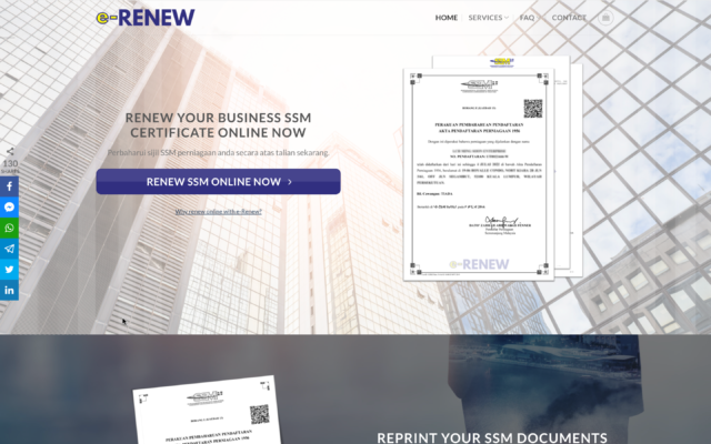 Cara Renew SSM Secara Online di e-Renew.my | e-Renew.my